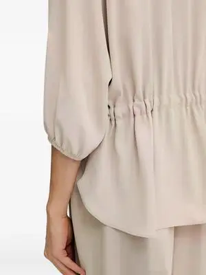 Joseph Ribkoff V-neck Drawstring Blouse