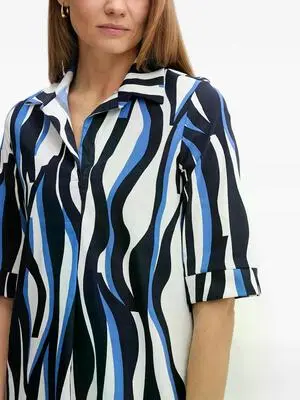 Joseph Ribkoff Abstract Pattern Collared Dress