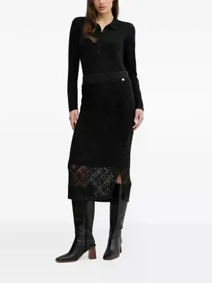 Joseph Ribkoff Lace Panel Midi Skirt