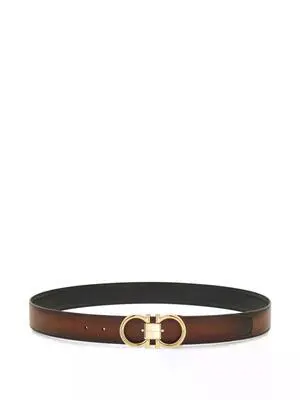FERRAGAMO Reversible Gancini Belt - Brown