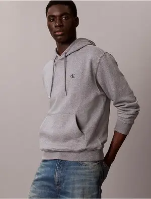 Calvin Klein Monogram Relaxed Hoodie - Grey Heather