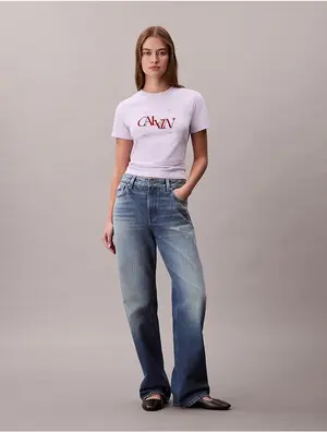 Calvin Klein Slim T-shirt With Split Logo Graphic