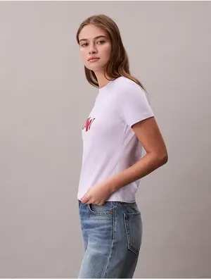 Calvin Klein Slim T-shirt With Split Logo Graphic
