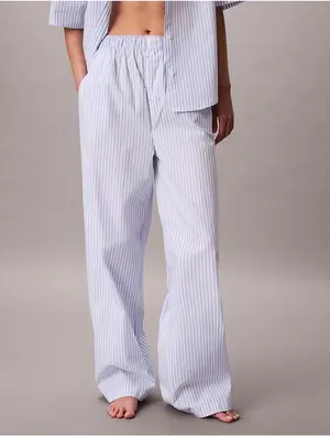 Calvin Klein Cotton Poplin Pants - Blue Descent