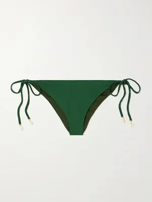 Johanna Ortiz Sagrado Embellished Bikini Briefs - Green