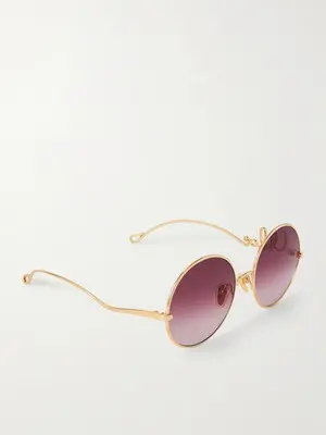 Chloé Iconic Round-frame Sunglasses - Gold
