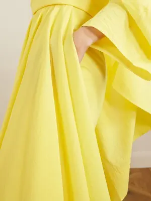 Jacquemus Paysan Asymmetric Cotton-blend Crepon Midi Skirt