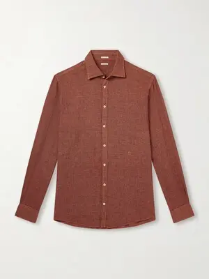 Massimo Alba Genova Houndstooth Cotton Shirt