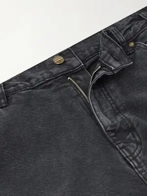 CHERRY LOS ANGELES Wide-leg Double-knee Distressed Jeans