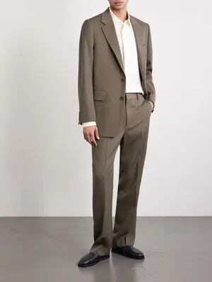 Auralee Straight-leg Wool-gabardine Trousers