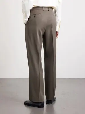 Auralee Straight-leg Wool-gabardine Trousers