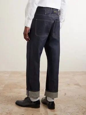 Thom Browne Cropped Straight-leg Selvedge Jeans