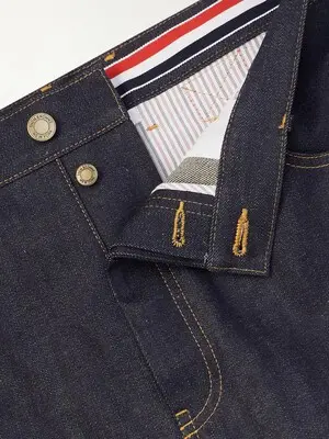 Thom Browne Cropped Straight-leg Selvedge Jeans
