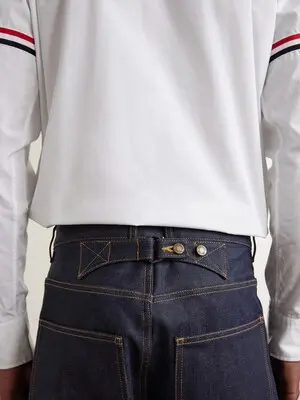 Thom Browne Cropped Straight-leg Selvedge Jeans