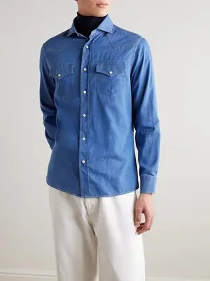 Brunello Cucinelli Cotton-chambray Shirt