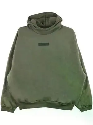Fear Of God Logo-appliqué Cotton-blend Hoodie - Green