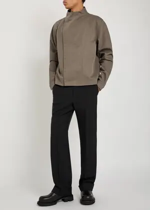 Rick Owens Funnel-neck Canvas Jacket