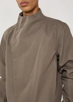 Rick Owens Funnel-neck Canvas Jacket