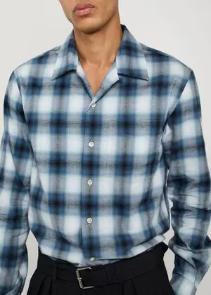 JW Anderson Checked Cotton Shirt - Blue