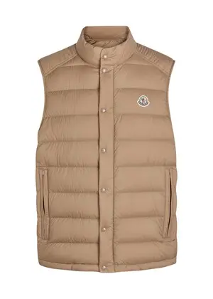 Moncler Barthe Quilted Shell Gilet - Tan