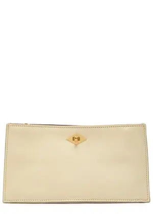 METIER Ease Leather Clutch - Cream