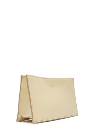 METIER Ease Leather Clutch - Cream