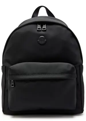 Moncler Logo-appliquéd Canvas Backpack - Black