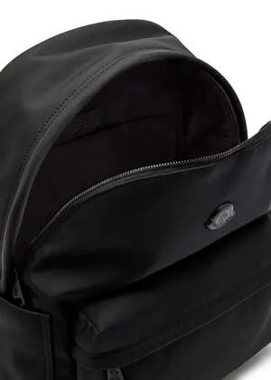 Moncler Logo-appliquéd Canvas Backpack - Black