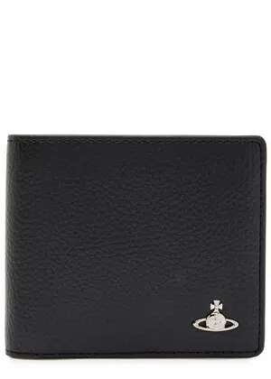VIVIENNE WESTWOOD Orb Grained Leather Wallet - Black