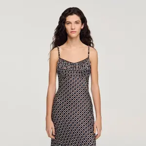 Sandro Floral Print Maxi Slip Dress