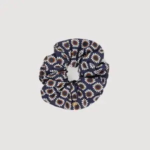 Sandro Floral Print Scrunchie - Deep Blue / Ocher
