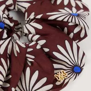 Sandro Printed Silk Scrunchie