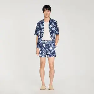 Sandro Hippie Print Swim Shorts