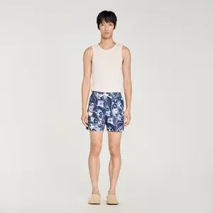 Sandro Hippie Print Swim Shorts