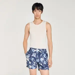 Sandro Hippie Print Swim Shorts