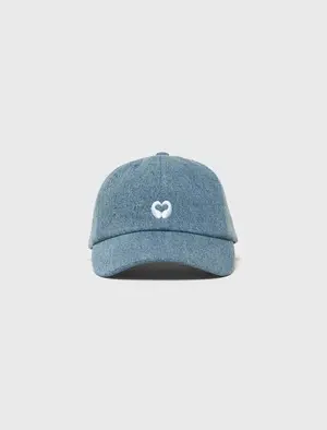 Maje Denim Baseball Cap With Embroidered Logo - Blue