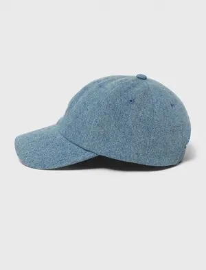 Maje Denim Baseball Cap With Embroidered Logo - Blue