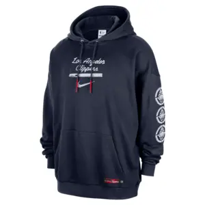 Nike La Clippers Courtside Jordan Nba Club Premium Pullover Hoodie - Blue