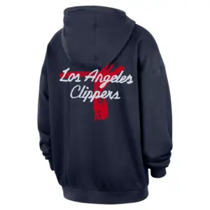 Nike La Clippers Courtside Jordan Nba Club Premium Pullover Hoodie