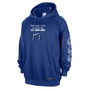 Nike Golden State Warriors Courtside Jordan Nba Club Premium Pullover Hoodie - Blue