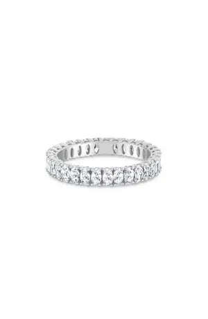 CRISLU Oval Cubic Zirconia Eternity Band Ring