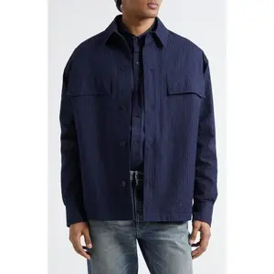 Balmain Cotton Jacquard Button-up Overshirt