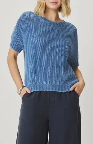 Splendid Annmarie Cotton Sweater - Perfect Blue