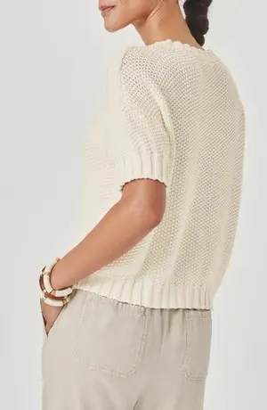 Splendid Annmarie Cotton Sweater - Shell White