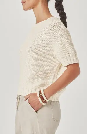 Splendid Annmarie Cotton Sweater - Shell White
