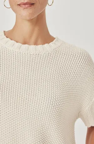Splendid Annmarie Cotton Sweater - Shell White