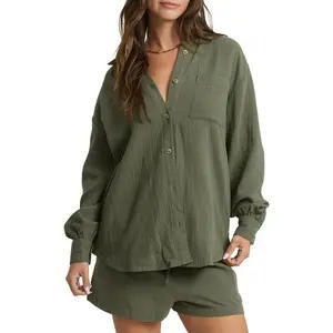 BILLABONG Wanderer Solid Cotton Shirt - Canteen