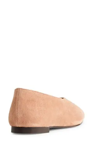 Madewell Mylie Suede Ballet Flats - Warm Umber