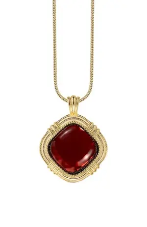 RETRO CHIC Square Agate Necklace