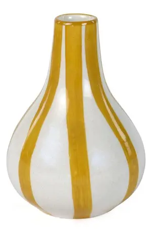 CASA AMAROSA Stripe Bud Vase - Yellow